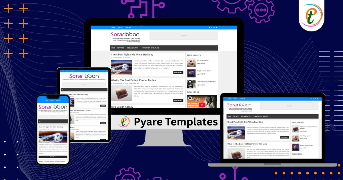 Sora Ribbon Blogger Template Minimal & Responsive